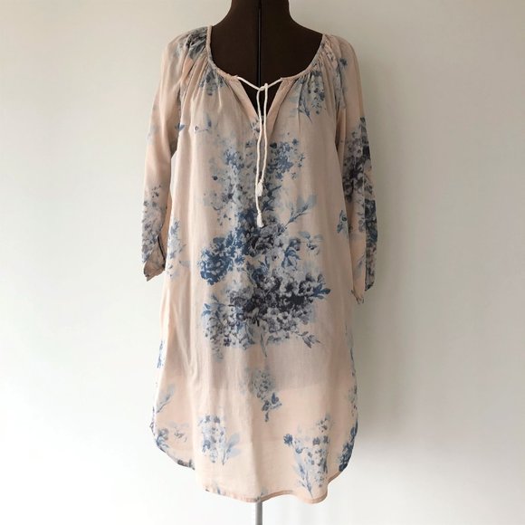 Roots | Dresses | Roots Floral Drawstring Neckline Dress | Poshmark